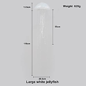 O&M Hanging Jellyfish Decoration, Marine Theme Birthday Party Decorations, Shop Window Supplies, Aquarium Props (Small, Blue)