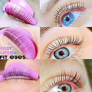 Eyelash Perm Pads Lash Lift Rods Eyelash Perm Silicone Pads 9 Sizes 18 Piece Reusable Soft Lash Lift Pads Shield for Different Length Eyelashes Perfect Lifting (Violets)