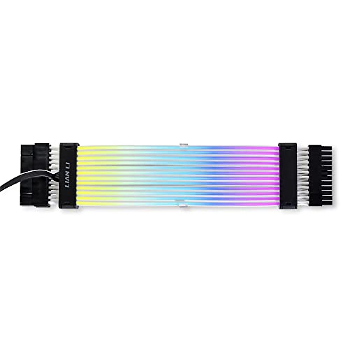 Lian Li Strimer Plus V2 24 Pin (PW24-PV2) -Addressable RGB Power Extension Cable (Strimer L-Connect 3.0 Controller Included), Black & UNI Fan SL-Infinity 120 RGB Triple Pack Black with Controller