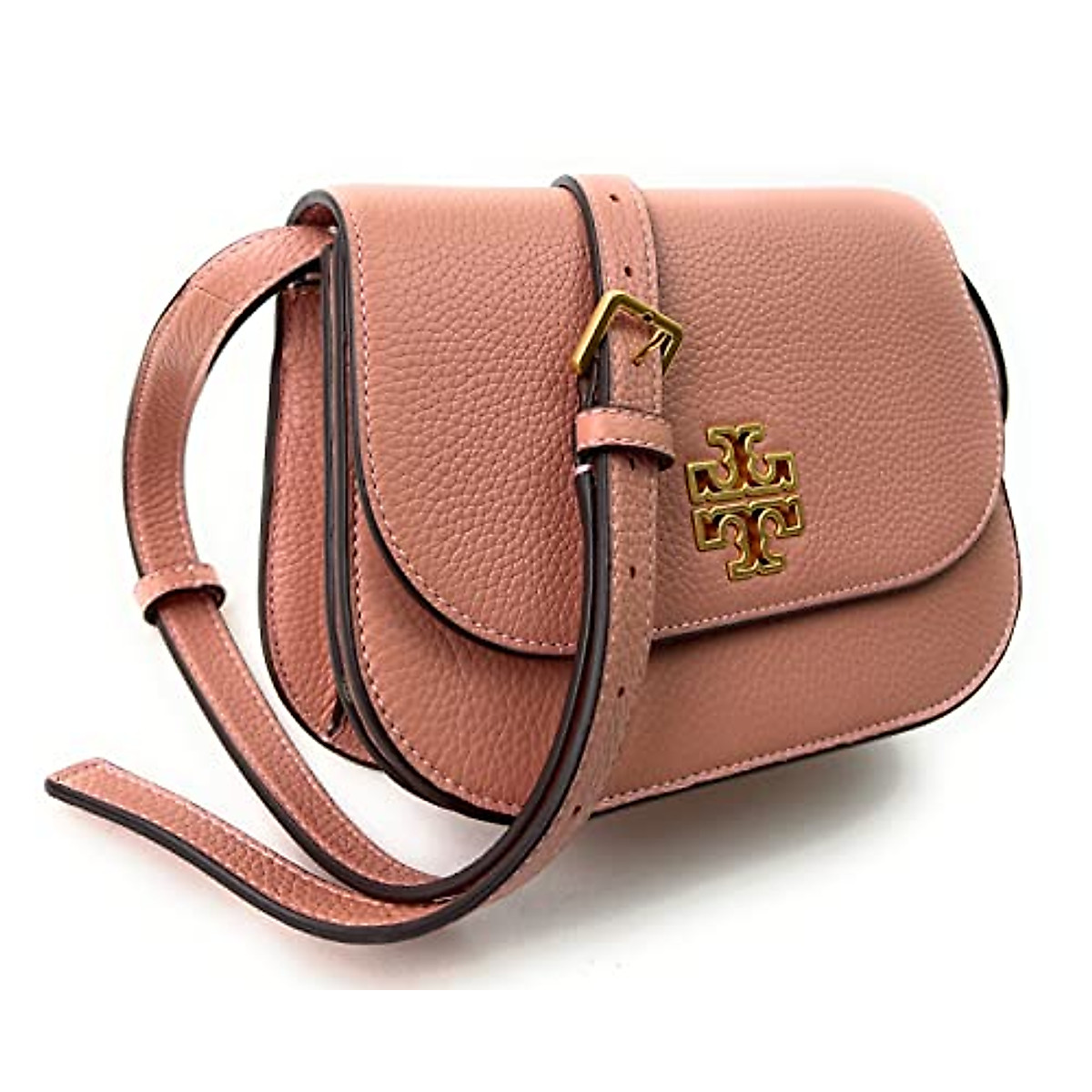 Tory Burch Britten Small Saddle Bag (Pink moon)