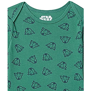 Amazon Essentials Disney | Marvel | Star Wars Unisex Babies' Long-Sleeve Bodysuits, Pack of 5, Star Wars Child, 3-6 Months