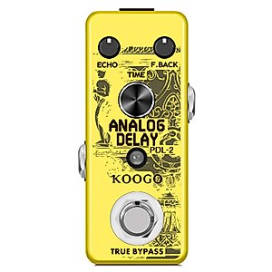 Koogo Analog Delay Pedal Delay Guitar Effect Pedal True Bypass Full Metal Shell