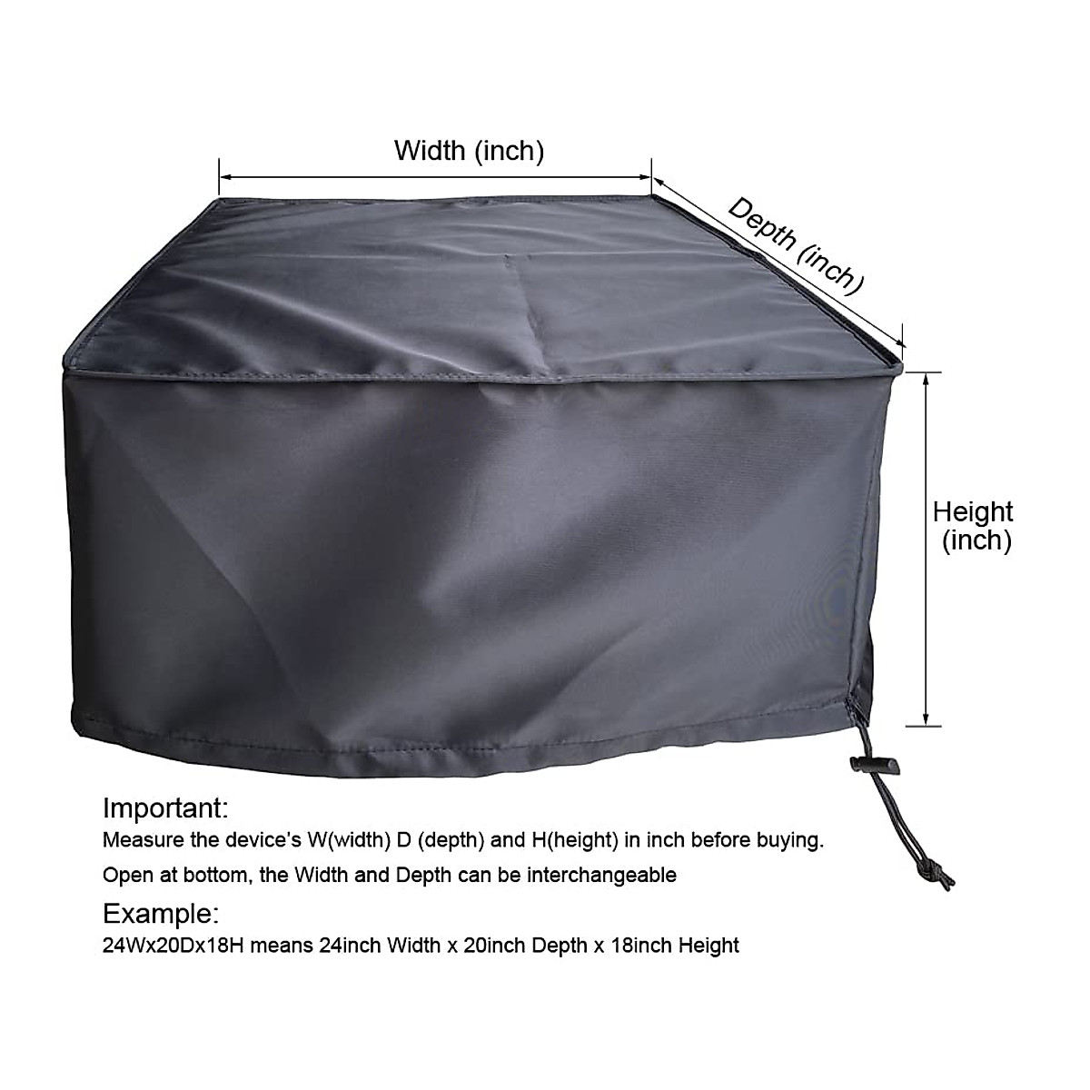 Printer Dust Covers, Water Proof Printer Covers Compatible with HP Canon Epson Brother, Universal Black Case Protector for Printers (24Wx20Dx18H)