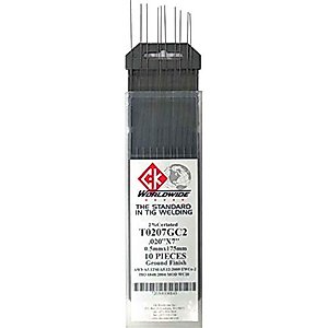 CK T0207GC2 2% Ceriated Tungsten Electrode .020" X 7", 10 pack
