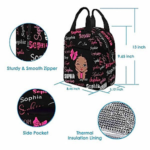 InterestPrint Backpack Little Princess Glitter Gold Bookbag School Backpack for Girls Boys Backpacks Canvas Light Laptop Bag