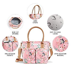 Fit & Fresh Lunch Bag For Women, Insulated Womens Lunch Bag For Work, Leakproof & Stain-Resistant Large Lunch Box For Women With Container, Zipper Closure, Two Pockets Summerton Bag Enchanted Chic