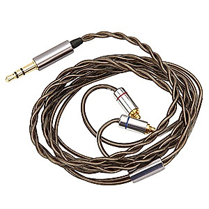 Earphone Upgraded Cable Replacement, MMCX to 3.5mm Silver Plated Copper Core Headphone Cable, for Sennheiser IE300 IE600 IE900 SE215 SE846