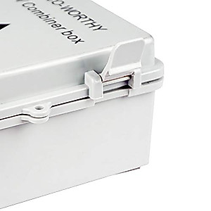 Gimax 4-String Solar PV Combiner Box W Circuit Breakers Surge Lightning Arrester Protection - (Ships From: United States)