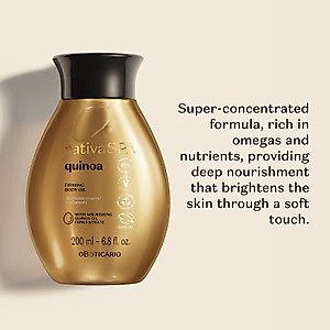 Nativa SPA by O Boticario Quinoa Hydrating Body Oil, Soft and Healthy Skin, 6.8 oz. (200 ml)