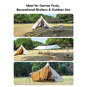 Camping Stove for Hot Tents, LAMA 304 Stainless Steel Wood Burning Stove with Stainless Wall Chimney Pipes for Tents, Shelter, Outdoor Portable Stove for Camping Heating and Cooking