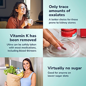 Utiva Cranberry PACs – Clinically Studied Ingredients 36mg PACs Extract - UTI Prevention for Women - Urinary Tract Health – Cranberry Supplement Pills for Bladder Health, 30 Vegi Capsules