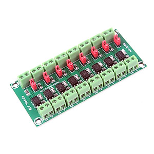 NOYITO PC817 8-Channel Optocoupler Isolation Board Voltage Converter Adapter Module 3.6-30V Driver Photoelectric Isolated Module