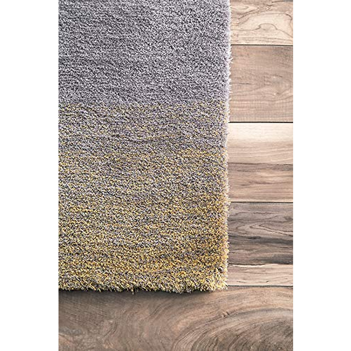 nuLOOM Ana Ombre Shag Area Rug, 5' x 8', Yellow