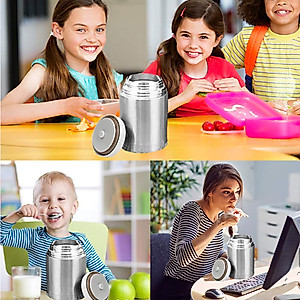 Flantor Insulated Food Jar, Food Jar 33oz Vacuum Insulated Stainless Lunch Container with Bag, Hot Food Lunch Box with Handle and Lid, Leakproof Vacuum Insulated Soup Container