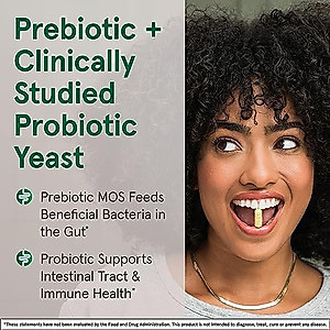 Jarrow Formulas Saccharomyces Boulardii + MOS, Clinically Studied Probiotic+Prebiotic Supplement, 5 Billion CFU, 180 Servings (Veggie Caps), Enhanced Intestinal Tract Support & Protection (Pack of 12)