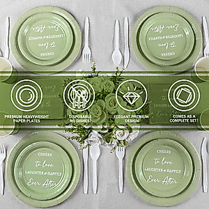 Colarr 250 Pcs Bridal Shower Plates and Napkins and Cup Sets Bridal Shower Party Supplies Paper Plates Napkins Disposable Party Tableware Set for Wedding Engagement Bachelorette Party(Vivid Style)