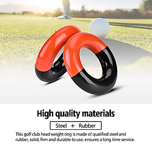 VGEBY 3Pcs Weighted Swing Ring, Warm Up Swing Donut Driver Head Weight Ring for Training and Practice Supplies Club Weights