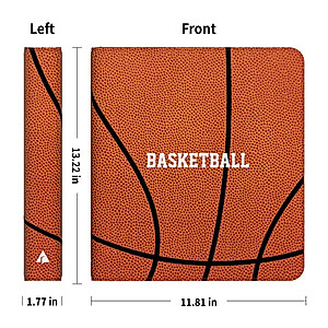 Rayvol Premium Basketball Card Binder for Trading Cards, Authentic Basketball Texture 9-Pocket Card Binder Fit 720 Cards with 40 Sleeves Included