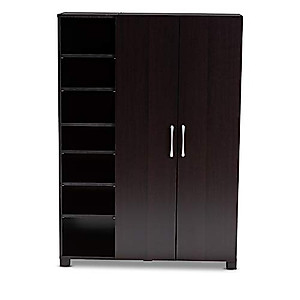 Baxton Studio Shoe Cabinets, One Size, Wenge