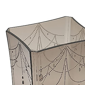 Cotton Pad Dispenser, Makeup Organizer, ABS Transparent Dustproof Easily Accessible Cotton Round Holder for Makeup, Sturdy Durable (Transparent Gray)