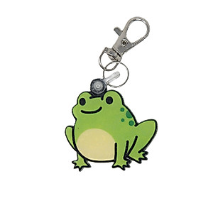 The Acrylic Place Frog Keychain - Charm for Purse Diaper Bag Tote Bag Kids Backpack Keychain (Backpack Size)