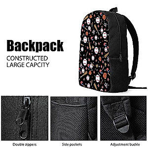 Roftidzo Baseball 3 Piece Backpack Set with Lunch Box Pen Box for Boys Girls, High Capacity Bookbag Lunch Bag Pencil Case for Man Women Workplace Travel