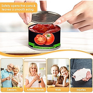 Electric Can Opener, Handheld One Touch Automatic Can Openers Easy Open Any Can Sizes with Smooth Edges, Food-Safe Electric Can Openers for Kitchen, Best Kitchen Gadget Gift for Seniors with Arthritis