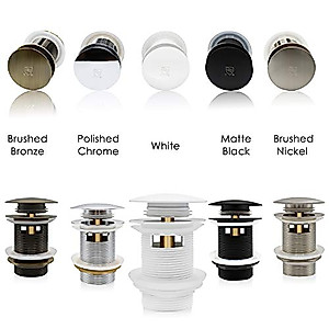 FerdY Pop-up Drain for Freestanding Bathtub, Matte Black Finish, cUPC Certification, Freestanding Bathtub Drain Stopper