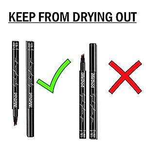 iMethod Eyebrow Pen - iMethod Eye Brown Makeup, Eyebrow Pencil with a Micro-Fork Tip Applicator Creates Natural Looking Brows Effortlessly and Stays on All Day, Light Brown
