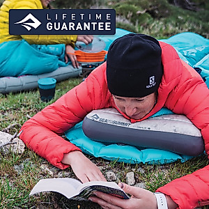 Sea to Summit Aeros Down Inflatable Pillow, Deluxe (23 x 14.9), Grey