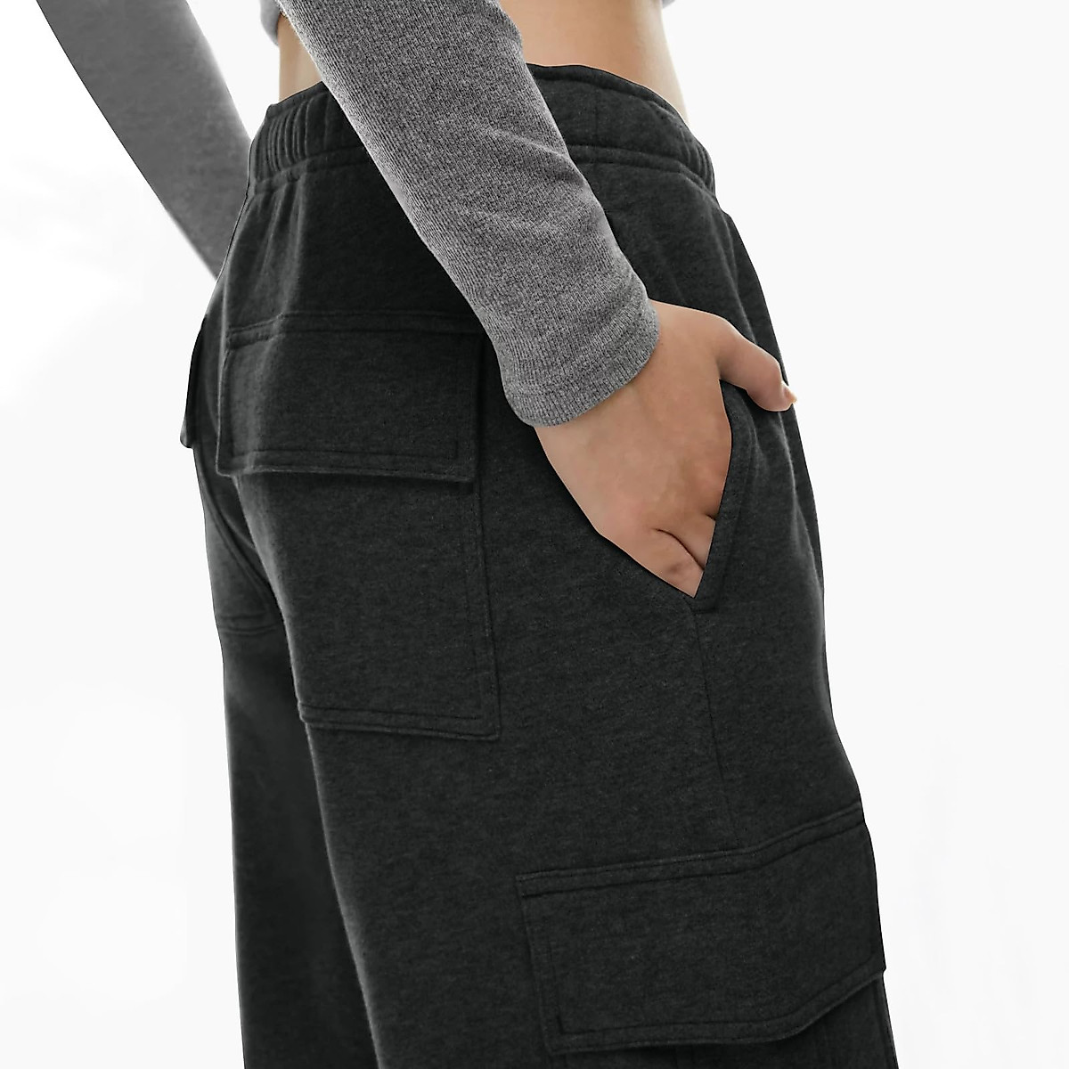 My Orders, Sweatpants for Women Lounge Pants 2023 Warm Solid Color with Pockets Pants Running High Waisted Aesthetic Pant Work Out Exercise Ladies Fall Outfits Black XXL