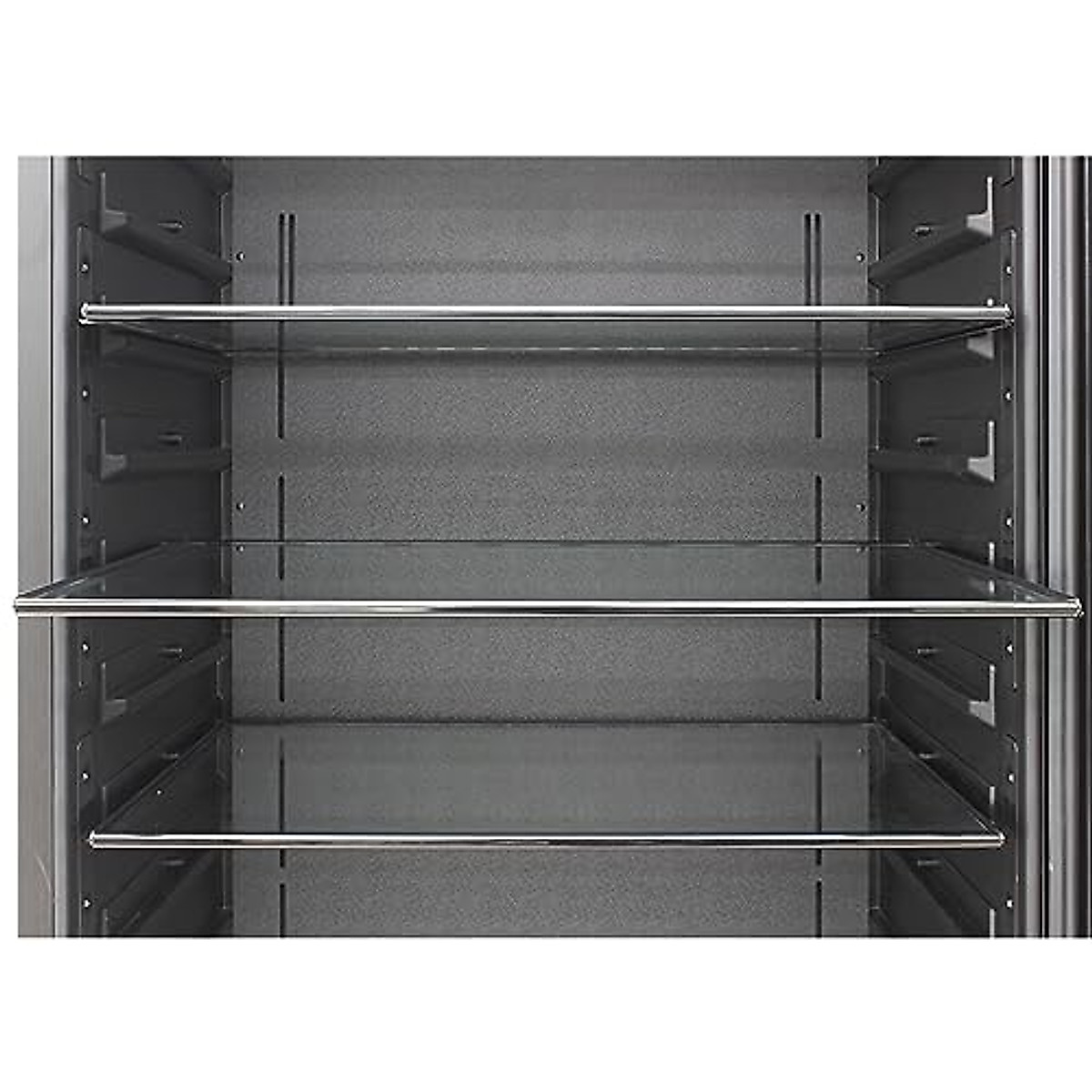 DUURA Elite DE210FRGWB Refrigerator Single Zone Freestanding Fridge for Pantry, Garage, House, Kitchen Use with Adjustable Glass Shelves and Blue LED Lighting, 29.5-Inch, Black