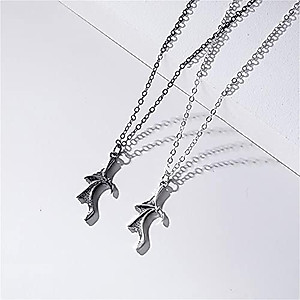 Demon Dragon Wing Love Heart Pendant Necklace Matching Charm Love Heart Feather Shaped Necklace Angel Devil Wings Rings Jewelry Set for Couple Family Friendship-set1