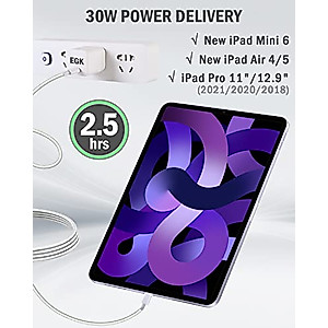 30W USB-C Charger for Google Pixel 6/7 with 6.6Ft Cable - GaN III Foldable Portable Fast Charging for Google Pixel 7/7 Pro/6/6 Pro/5/5 Pro, Pixel Buds, Pixel Stand and More