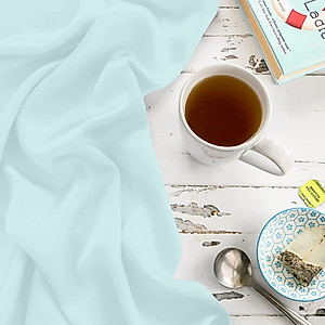 Spasilk Pure Silk Pillowcase, Charmeuse Silk Pillowcase, Hypoallergenic Pillowcase, King Sized, Aqua