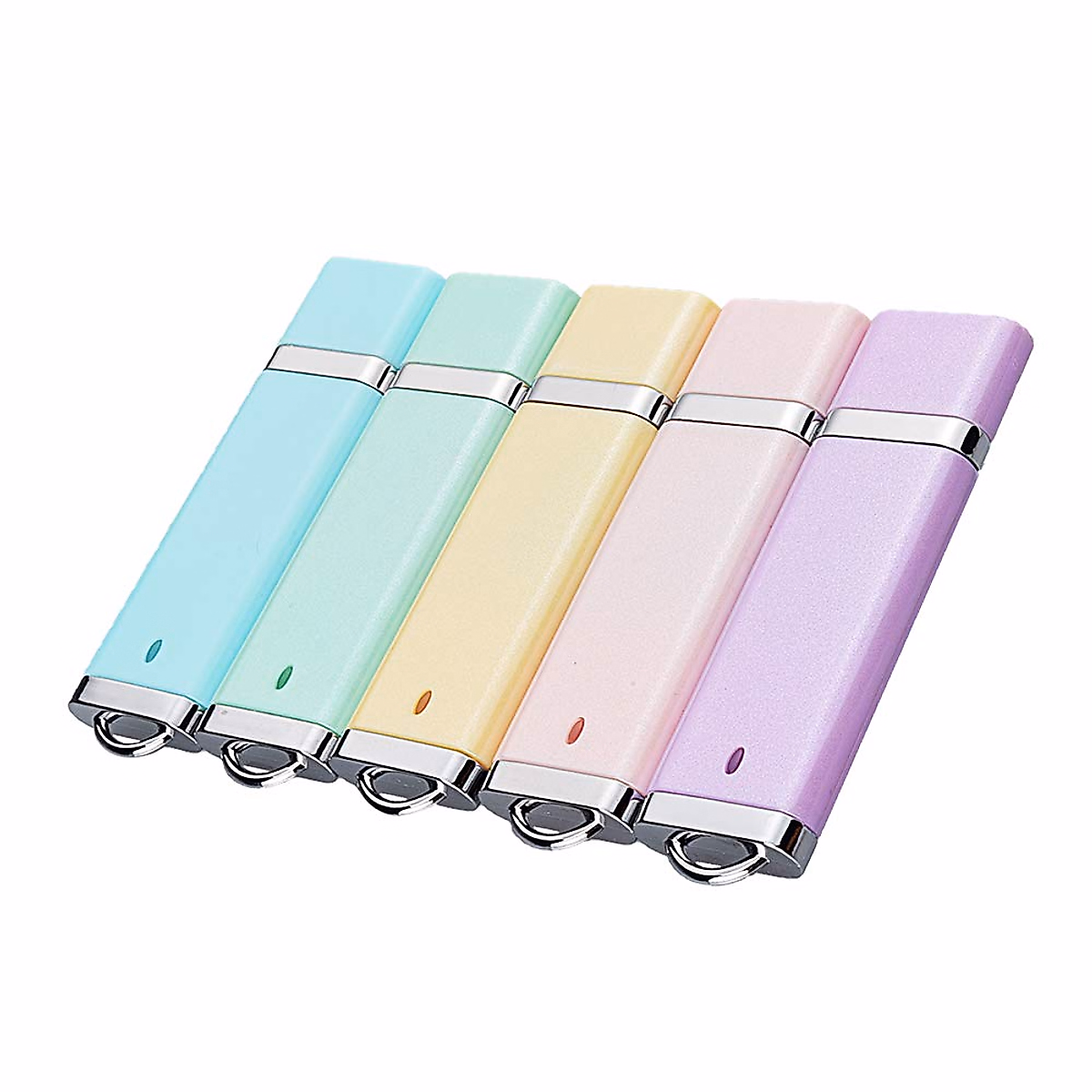 KOOTION 5 X 32GB Enamel USB 2.0 Flash Drive Thumb Drives Memory Stick - 5 Colors (Blue, Green, Pink, Purple, Yellow,)