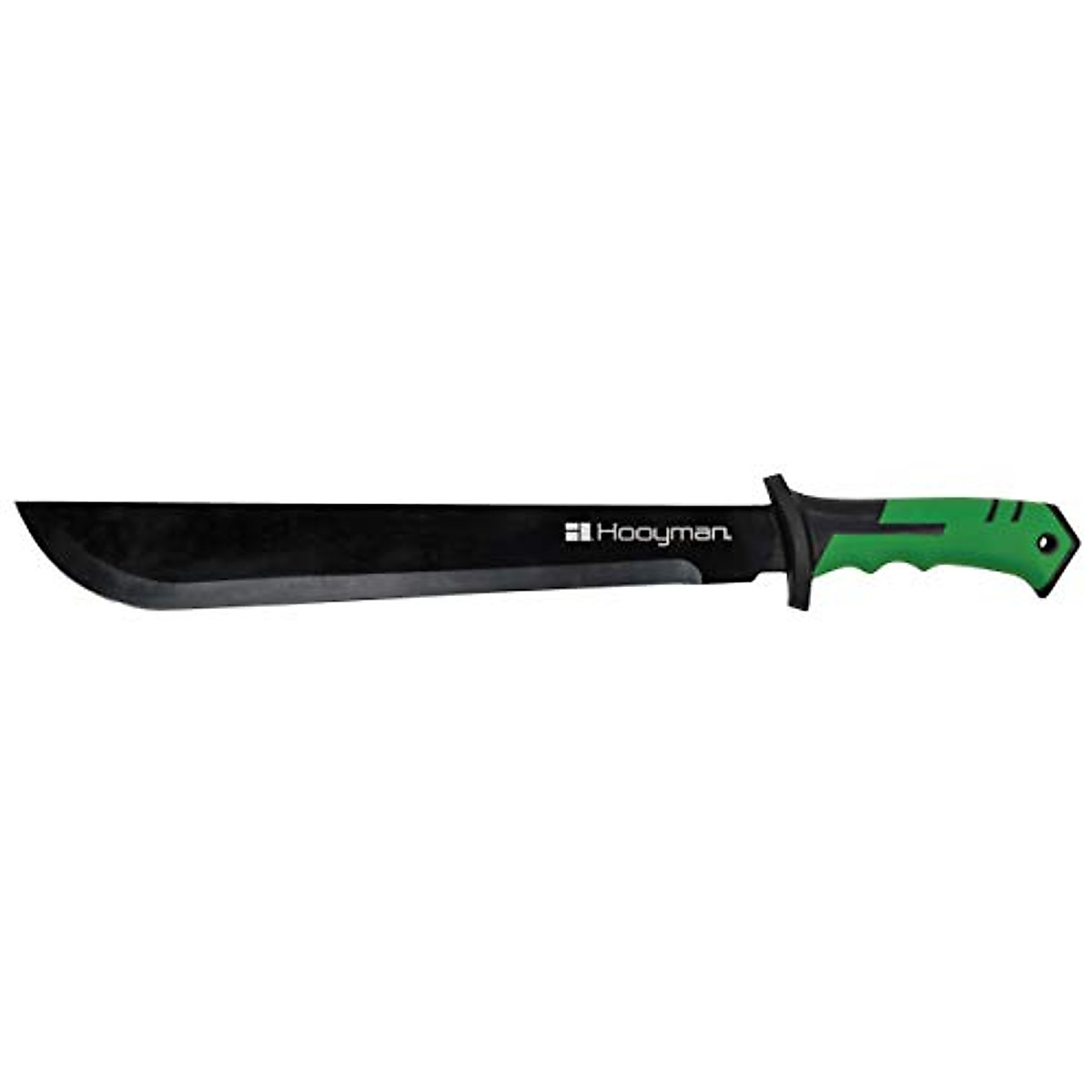 Hooyman Bush Machete with Heavy Duty Construction, Ergonomic No-Slip Handle and Belt Sheath for Gardening, Land Management, Bushcraft, Hunting and Outdoor , Black/Green