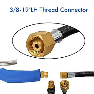 MCAMPAS Propane Torch Hose Weed Burner Hose Adapter for Use Connects to U.S.Any Standard Propane Tank to Propane Weed Burner Torch Head Burner 12 Feet High Pressure Extension Hose 350 PSI