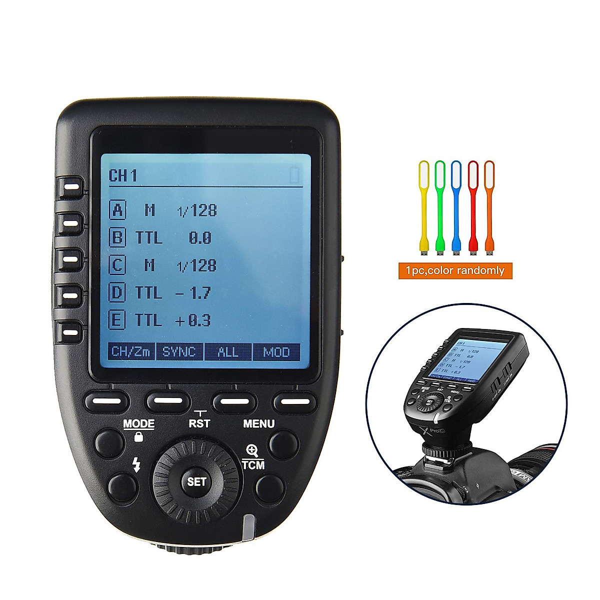 Godox XPro-S TTL 2.4G Wireless High Speed Sync 1/8000s X System Flash Trigger Transmitter Compatible for Sony Cameras,11 Customizable, 5 Group Buttons,4 Function Buttons Offer Convenient Manipulation