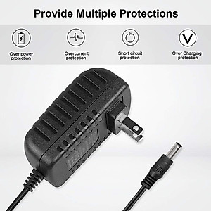 DC 5V 2A 2000mA Power Supply Cord Charger Multi Tips 10W AC Adapter with 8 Selectable Multiple Switching Connectors for TV Box LED Lights Strip Tablets Webcam Camera Speaker Router Transformer ect
