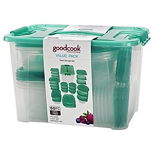 Good Cook Goodcook 94871 50 Piece Teal Plastic Food Container