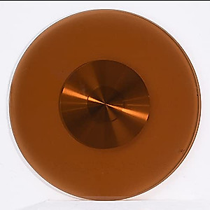 Round Turntable Rotating Dining Table Tempered Glass Table Top Lazy Susan Transparent Serving Plate Serving Tray, Dining Table Turntable Explosion-proof, Brown 70cm Aluminium Alloy Swivel Turntable (