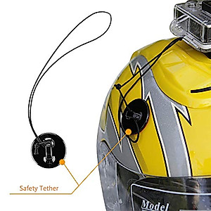 AxPower Motorcycle Helmet Chin Mount Kits for GoPro Hero 4 5 6 7 8 Black/Session, AKASO/Campark/YI Action Camera, with Adhesive Pads and J Hook Mount