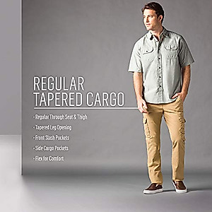 Wrangler Authentics mens Regular Tapered Cargo Pants, Pewter, 32W x 30L US