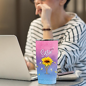 Sister Gifts, Big Sister Gift, Happy Birthday Gifts for Sister from Sister Tumbler 20oz, Sisters Birthday Graduation Gifts Ideas for Women, Big Sister Gifts for Girls,Best Sister Ever Gifts Cup