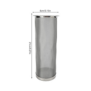 Coffee Filter, Stainless Steel Filter Infuser for Wide Mouth Mason Canning Jar and Iced Tea Maker Ultra Fine Mesh Tea and Fruit infuser, Iced Coffee Maker, Iced Tea Maker(8x21cm/3.1x8.2in)