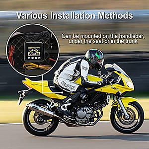 VSYSTO WiFi Motorcycle Dash Cam, 2 Inch Screen All Waterproof HD 1080P WDR SONY307 150° Wide Angle Fisheye Lens Front and Rear Camera, Night Vision, G-Sensor Loop Recording (Black-2Inch)