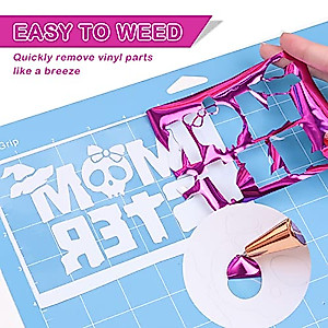 WRAPXPERT Foil HTV Soft Metallic Heat Transfer Vinyl Roll Chrome 12" x 5ft Iron on Vinyl for Shirts, Easy to Cut and Transfer for Garments, DIY T-Shirts,Rose Pink