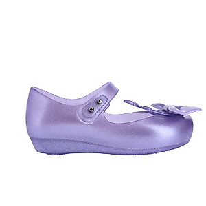 mini melissa Girl's Ultragirl Princess Me BB (Toddler/Little Kid) Clear Glitter Lilac 5 Toddler