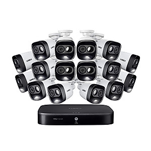 Lorex 1080p HD 16-Channel 2TB Security System with 16 1080p HD Indoor Outdoor Security Cameras, Advanced Person/Vehicle Detection, Active Deterrence, and Smart Home Compatibility